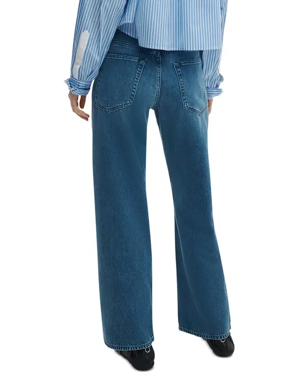 Rag & Bone Saige Mid Rise Straight Leg Ankle Jeans