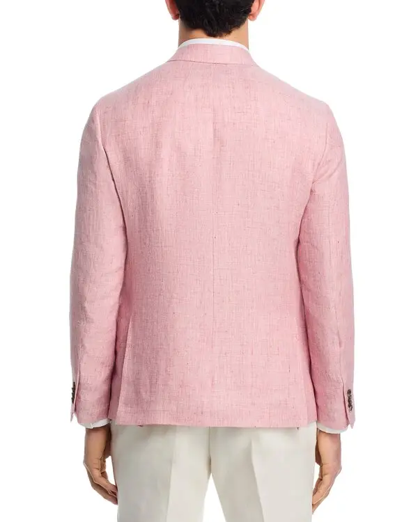 Bloomingdale'S Linen Melange Regular Fit Jacket - Coral
