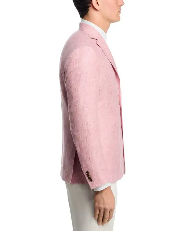 Bloomingdale'S Linen Melange Regular Fit Jacket - Coral