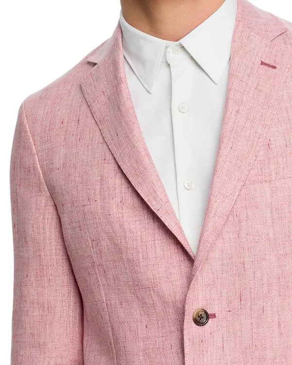 Bloomingdale'S Linen Melange Regular Fit Jacket - Coral