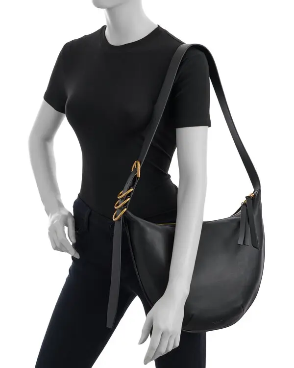 Rag & Bone Mercer Medium Leather Hobo Bag - Black