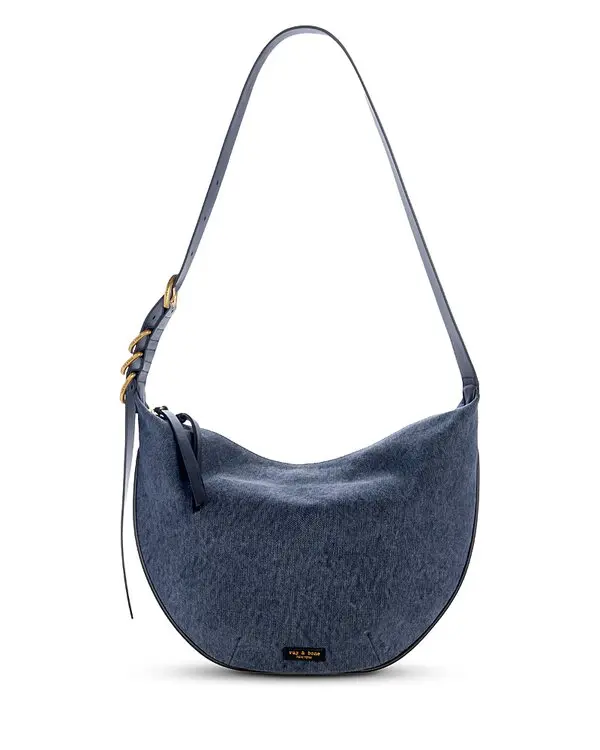 Rag & Bone Mercer Medium Canvas Hobo Bag - Midnight
