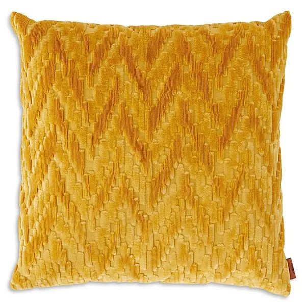 Missoni Fossile Embossed Decorative Pillow, 15.75 X 15.75 - Gold
