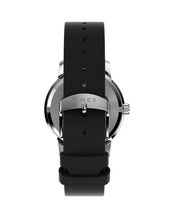 Timex® X Peanuts Marlin Automatic Leather Strap Watch, 40mm