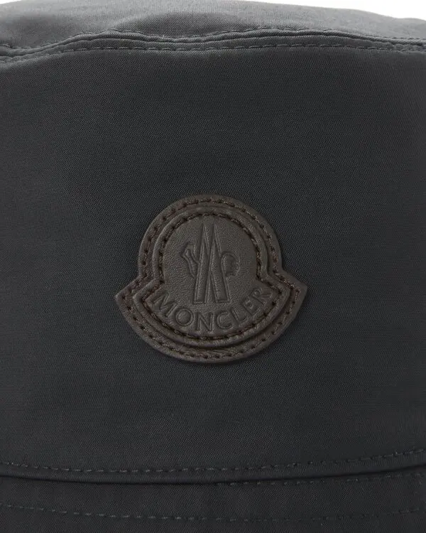 Moncler Logo Cotton Blend Bucket Hat - Navy
