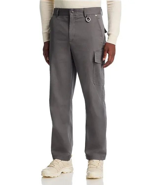Moncler Cargo Cotton-blend Gabardine Pants - Dark Grey