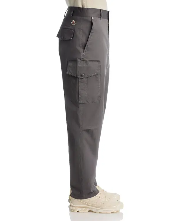 Moncler Cargo Cotton-blend Gabardine Pants - Dark Grey
