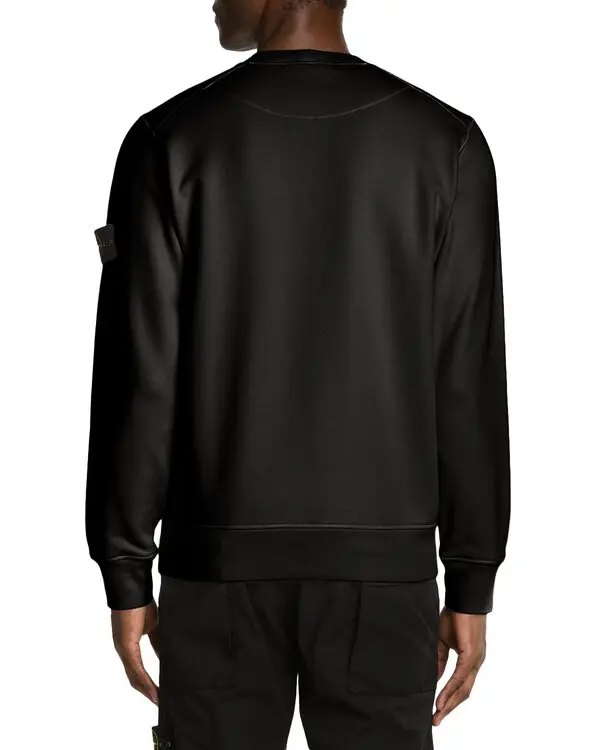 Stone Island Cotton Crew Neck Sweatshirt - Black