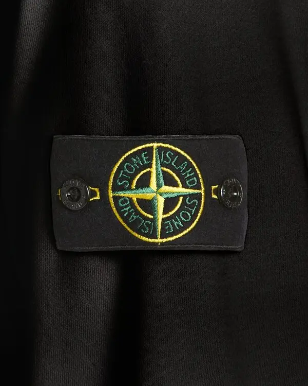 Stone Island Cotton Crew Neck Sweatshirt - Black
