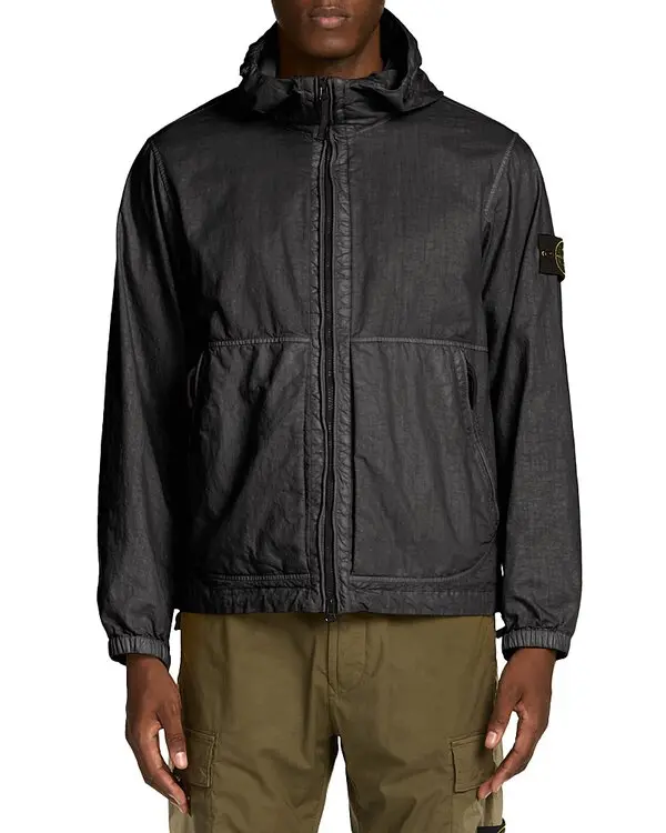 Stone Island Capospalla Zip Hooded Jacket - Black