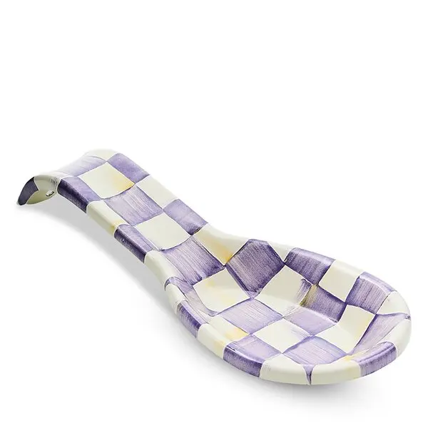MACKENZIE-CHILDS Check Spoon Rest - Violet
