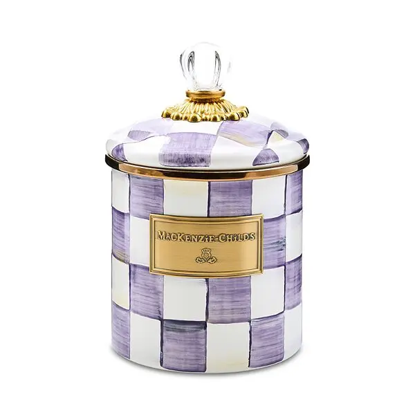 MACKENZIE-CHILDS Check Small Canister - Violet