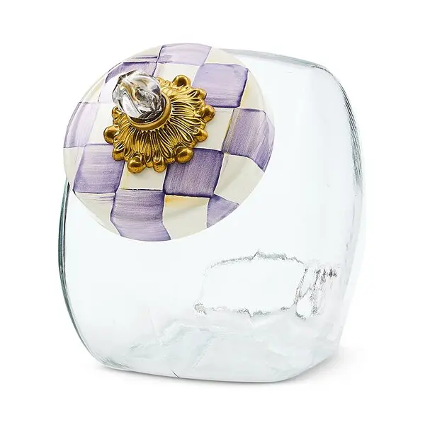 MACKENZIE-CHILDS Cookie Jar With Check Lid - Violet