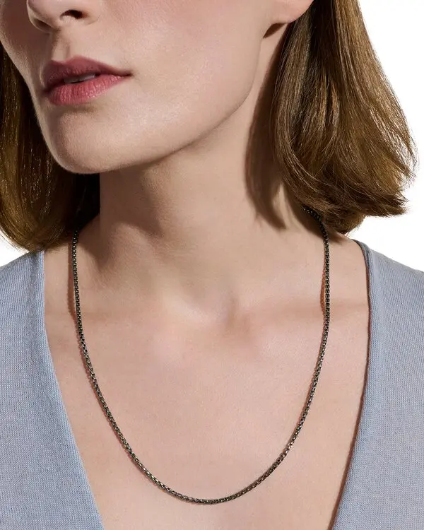 John Hardy Sterling Darkened Chain Necklace