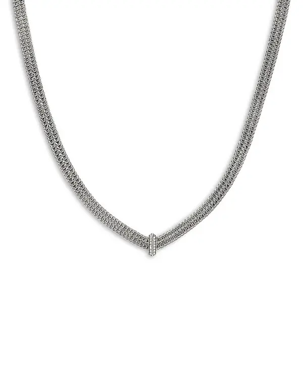 John Hardy Sterling Diamond Icon Link Necklace - Silver
