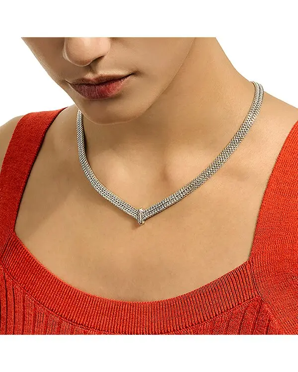 John Hardy Sterling Diamond Icon Link Necklace - Silver