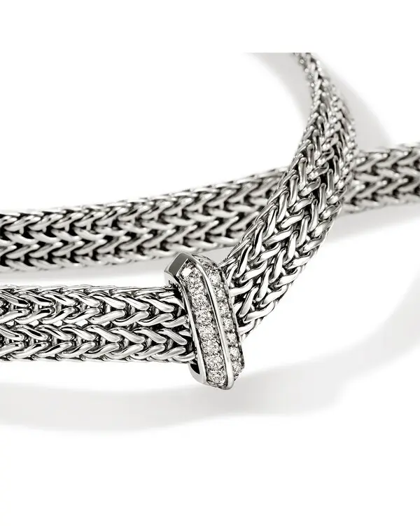 John Hardy Sterling Diamond Icon Link Necklace - Silver