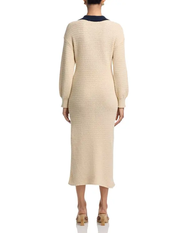 French Connection Contrast Texture Knit Maxi Dress