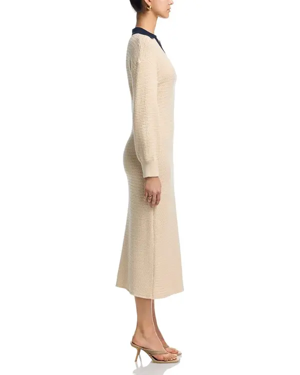 French Connection Contrast Texture Knit Maxi Dress