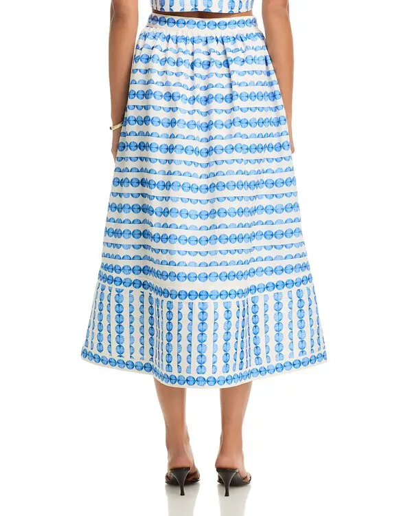 French Connection Structured Taffeta Midi Skirt