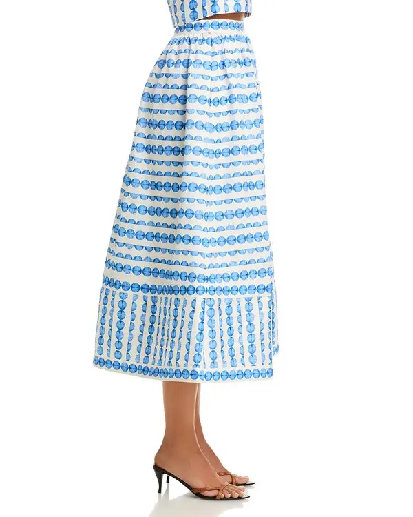 French Connection Structured Taffeta Midi Skirt