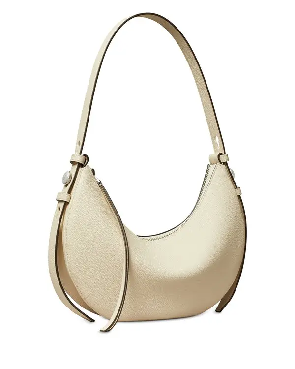 Tory Burch Romy Crescent Shoulder Bag - Light Cream