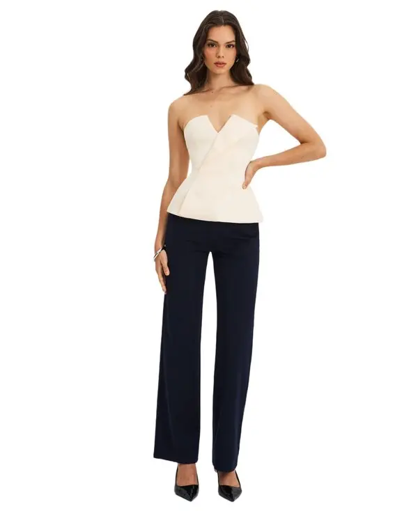 MISS CIRCLE NEW YORK Yanin Low-rise Straight-leg Trousers