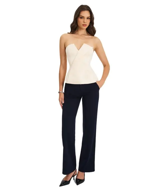 MISS CIRCLE NEW YORK Yanin Low-rise Straight-leg Trousers