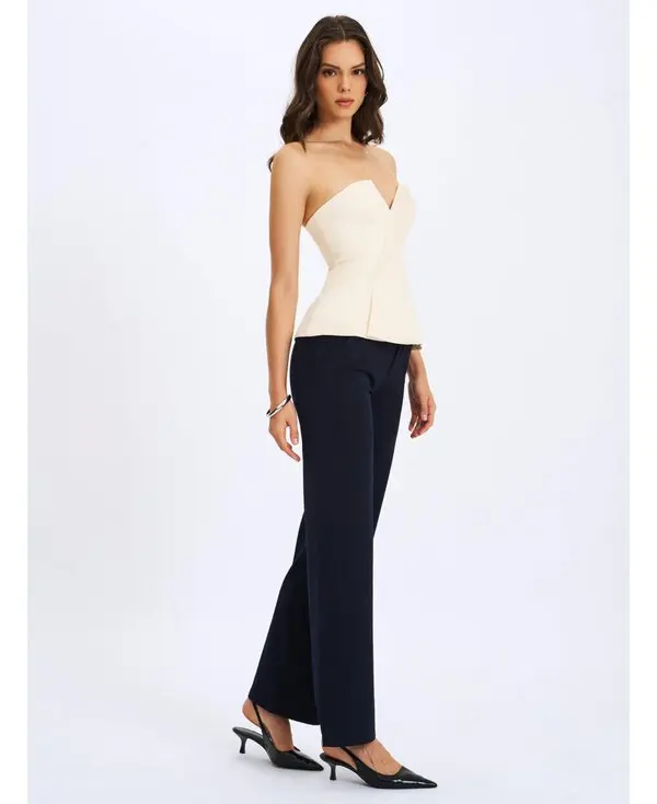 MISS CIRCLE NEW YORK Yanin Low-rise Straight-leg Trousers