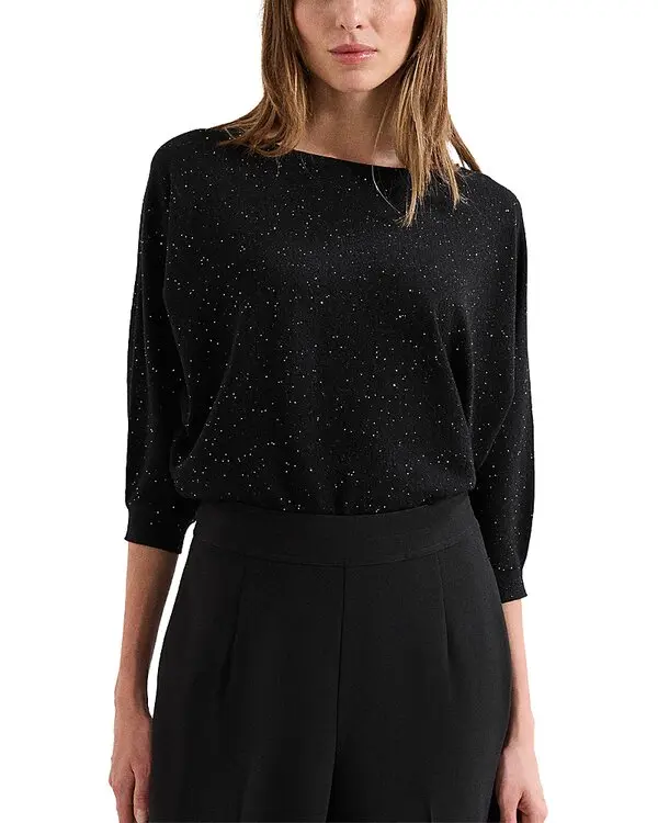 PHASE EIGHT Cristine Sequin Knit Sweater - Black