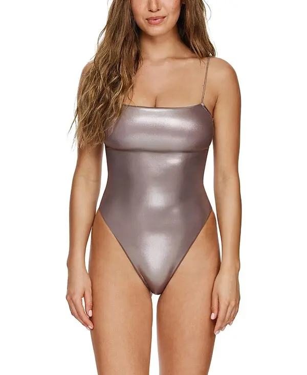 GOTTEX Shine Bright Scoop Neck One Piece - Grey