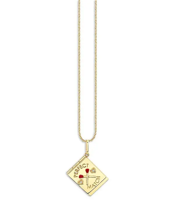 SYDNEY EVAN 14k Yellow Diamond Perfect Match Locket Charm Necklace - Gold