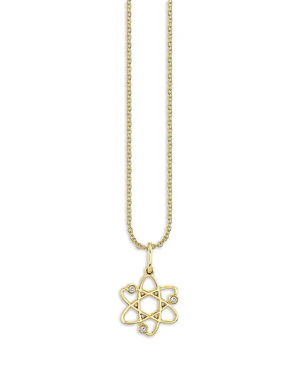 SYDNEY EVAN 14k Yellow Diamond Cosmos Pendant Necklace - Gold