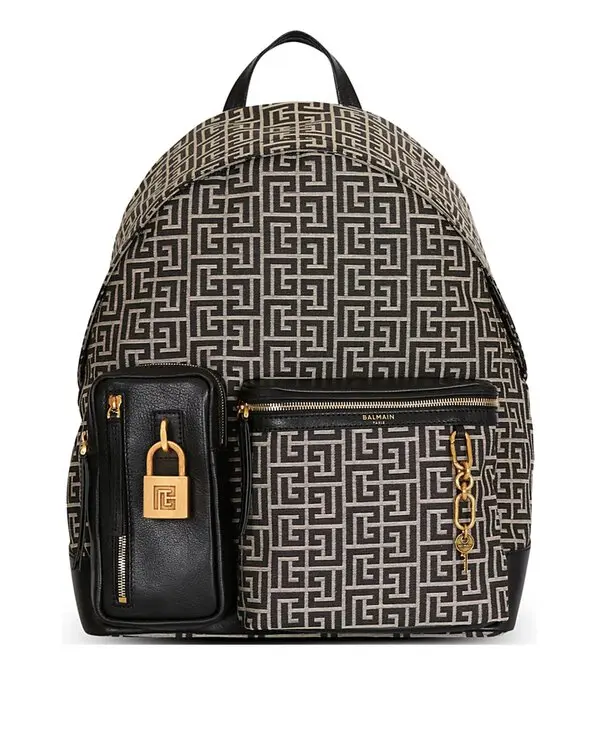 Balmain Pulse Monogram Jacquard Backpack