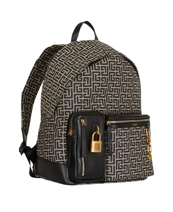 Balmain Pulse Monogram Jacquard Backpack