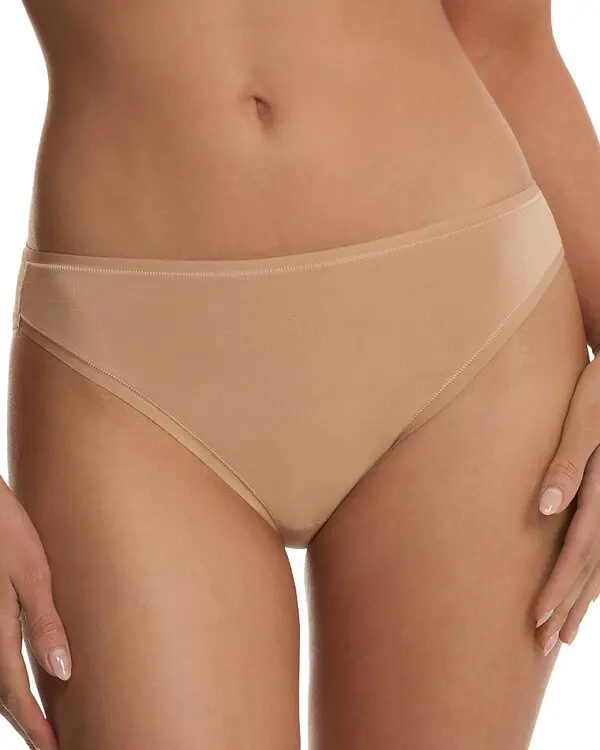 Natori Bliss Bare Cotton Bikini, Pack Of 3 - Cafe