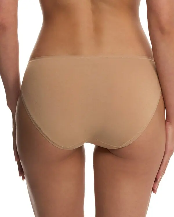 Natori Bliss Bare Cotton Bikini, Pack Of 3 - Cafe