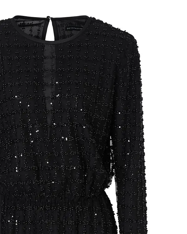Emporio Armani Beaded Tulle Gown