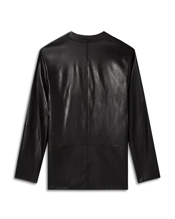 Emporio Armani Leather Double Breasted Jacket