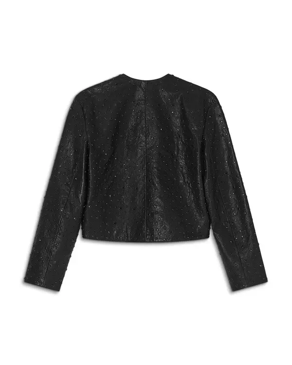 Emporio Armani Embellished Leather Jacket