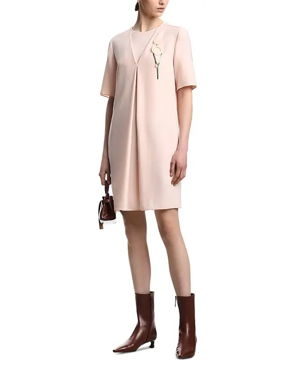 Emporio Armani Inverted Pleat Shift Dress