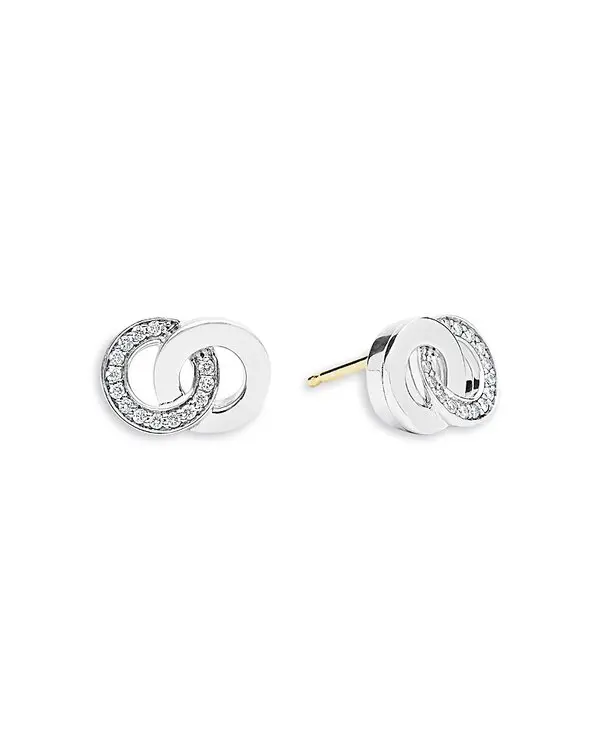 Lagos Sterling Interlocking Stud Earrings - Silver
