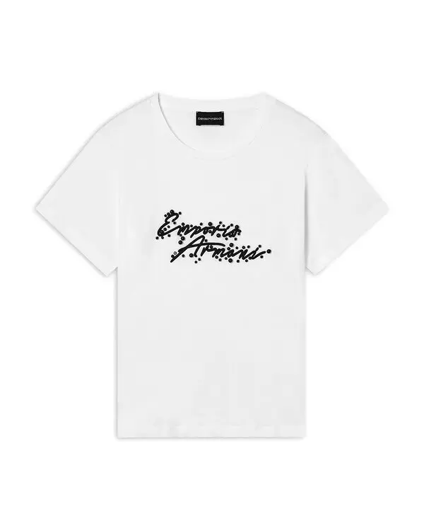 Emporio Armani Embellished Logo Tee