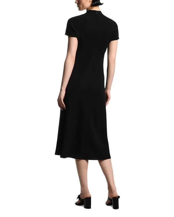 Emporio Armani Draped High Neck Dress