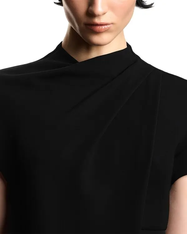 Emporio Armani Draped High Neck Dress