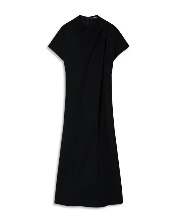 Emporio Armani Draped High Neck Dress