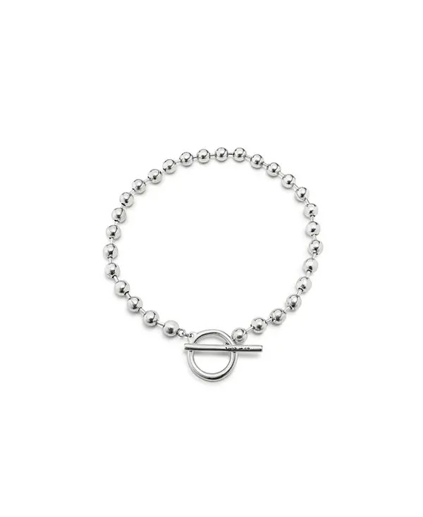 UNODE50 Clasped Bead Necklace - Silver