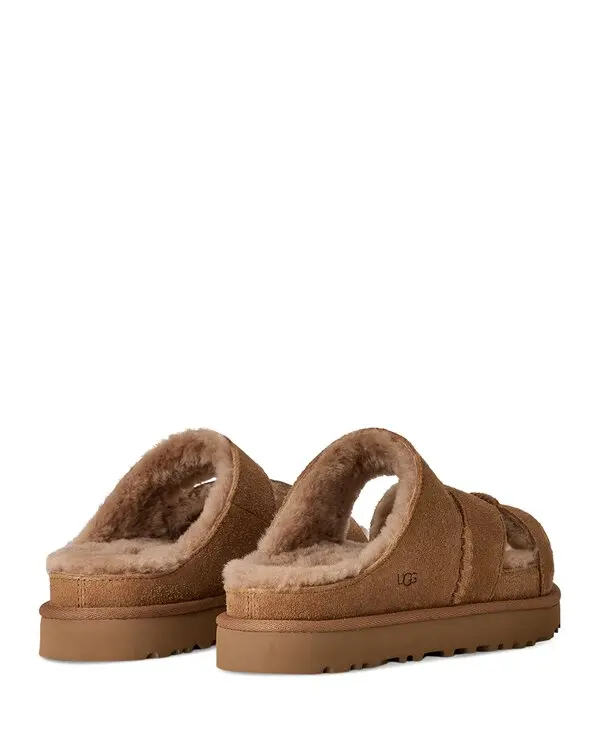 UGG Greenport Cross Strap Slides - Chestnut