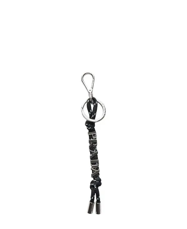 Prada Speedrock Cord Key Ring - Black
