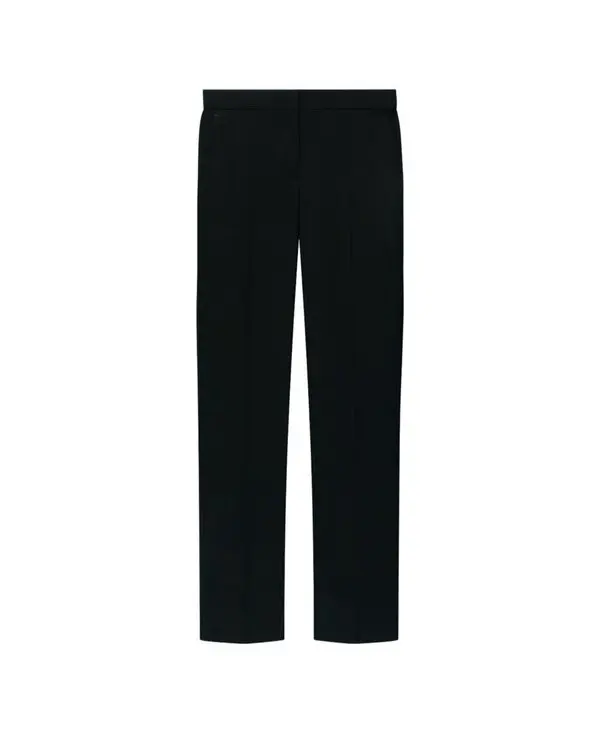 Another Tomorrow Classic Straight Leg Trousers - Black